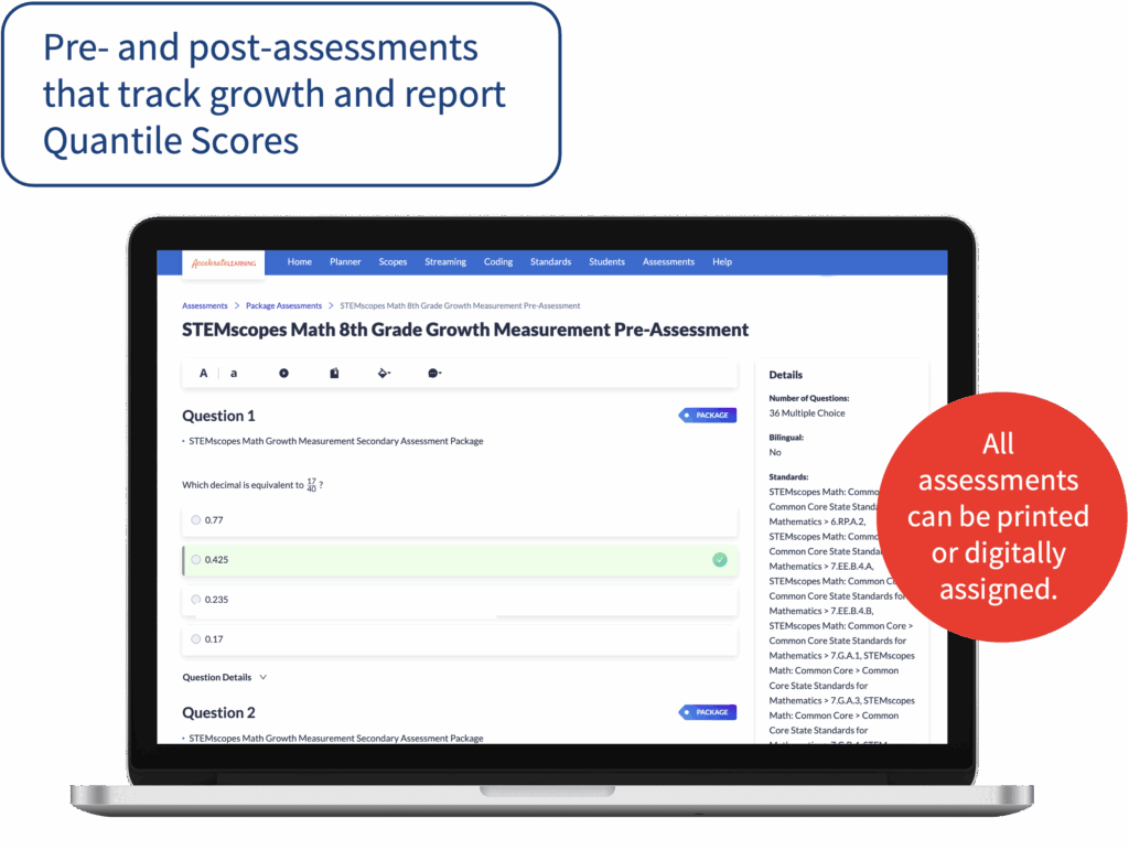 STEMscopes California Math Curriculum | K - Algebra 1